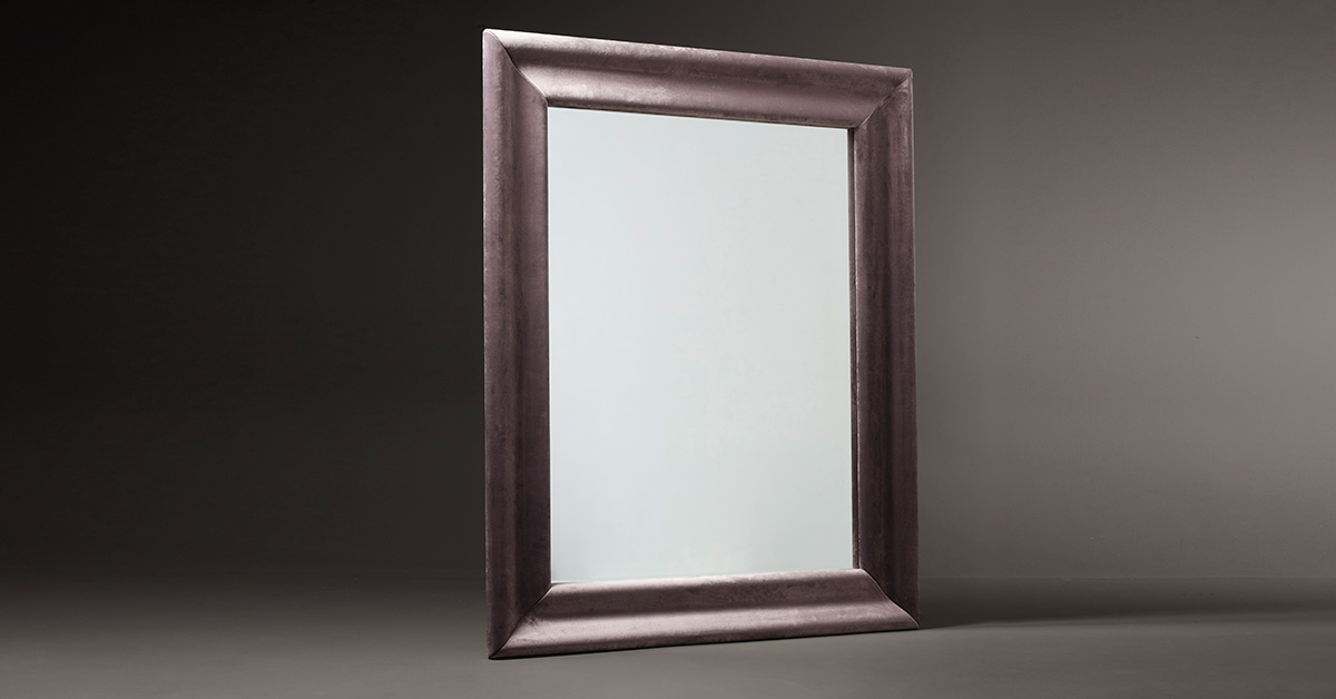 Michelle: Mirror in Wood, Fabric or Leather | Promemoria