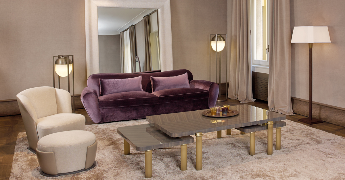 Promemoria | Artù: Sofa Covered in Precious Fabrics