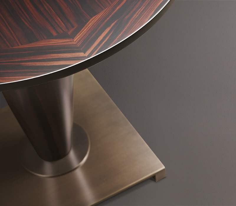 Promemoria | Bassano: Small Table in Wood and Bronze