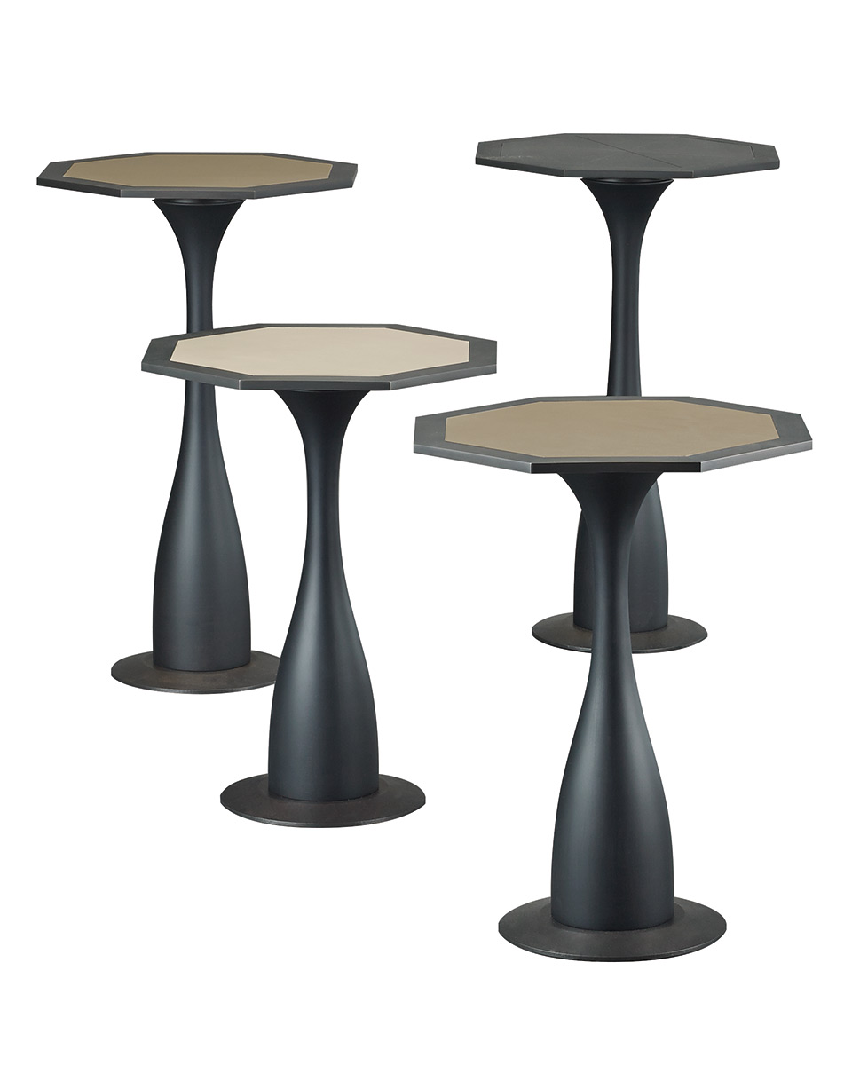 Promemoria | Ikò: Small Table in Black Maple and Bronze